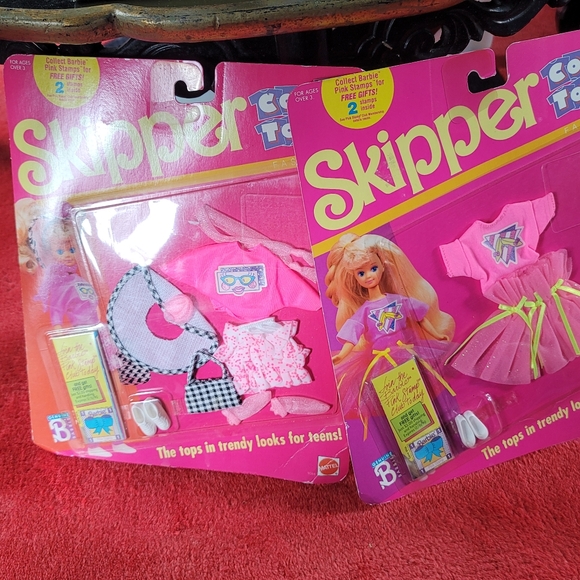 Mattel | Toys | 2 Vintage In Box Skipper Barbie Cool Tops Outfits ...
